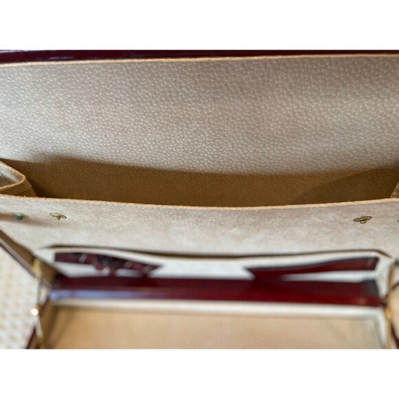 M Made In Italy | Bags | Leather Briefcase Traditional Hard Sided Made ...